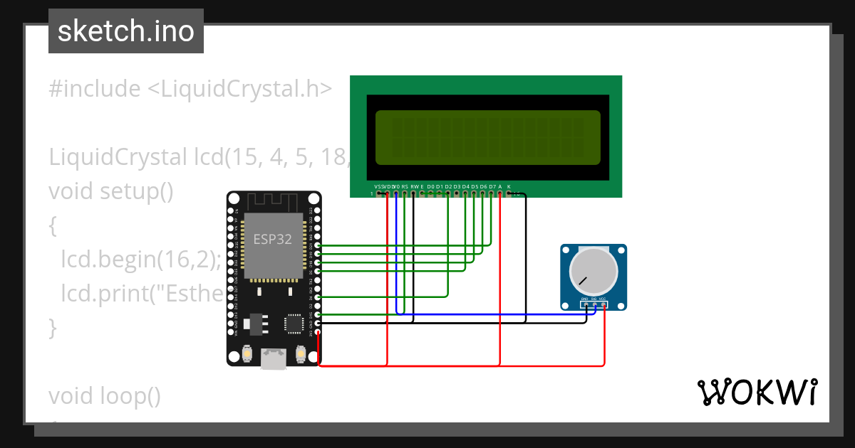 LCD - Wokwi ESP32, STM32, Arduino Simulator
