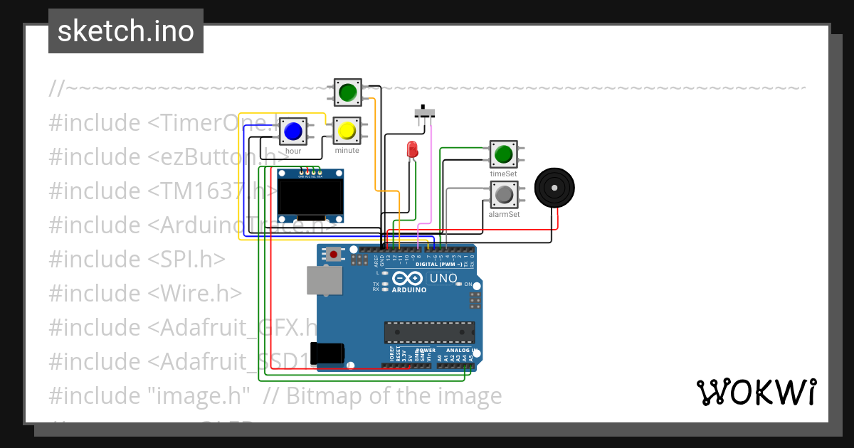OLED - complete v1 - Wokwi ESP32, STM32, Arduino Simulator