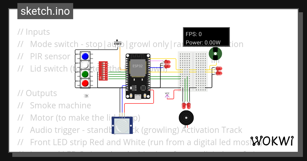 Halloween Monster Box Wokwi Esp32 Stm32 Arduino Simulator 7375