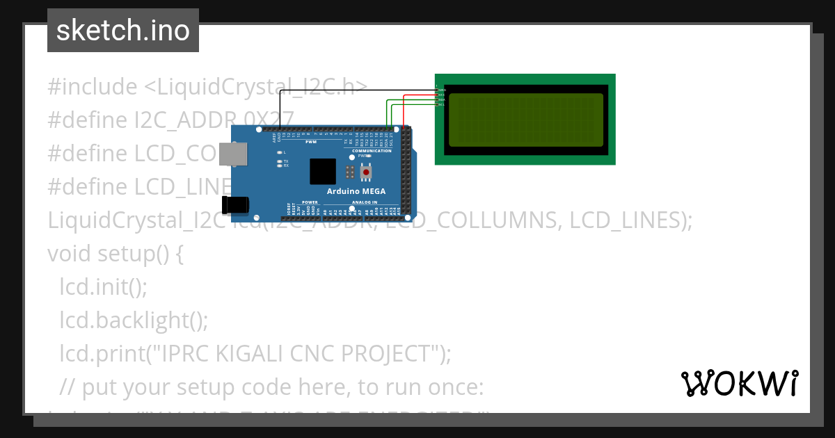 I2C LCD - Wokwi ESP32, STM32, Arduino Simulator