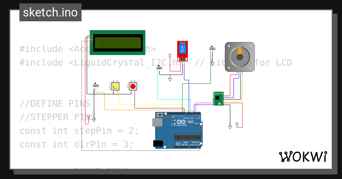 Rotary 2 Accel Wokwi Esp32 Stm32 Arduino Simulator 