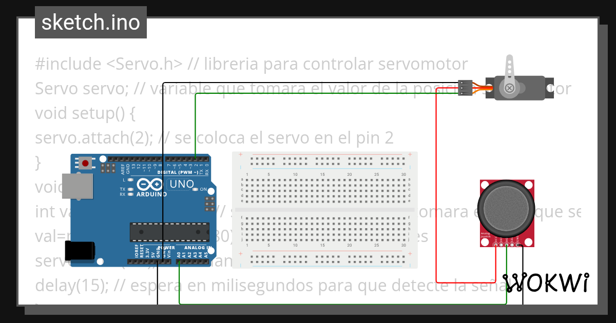 SERVO JOYSTIC - Wokwi ESP32, STM32, Arduino Simulator