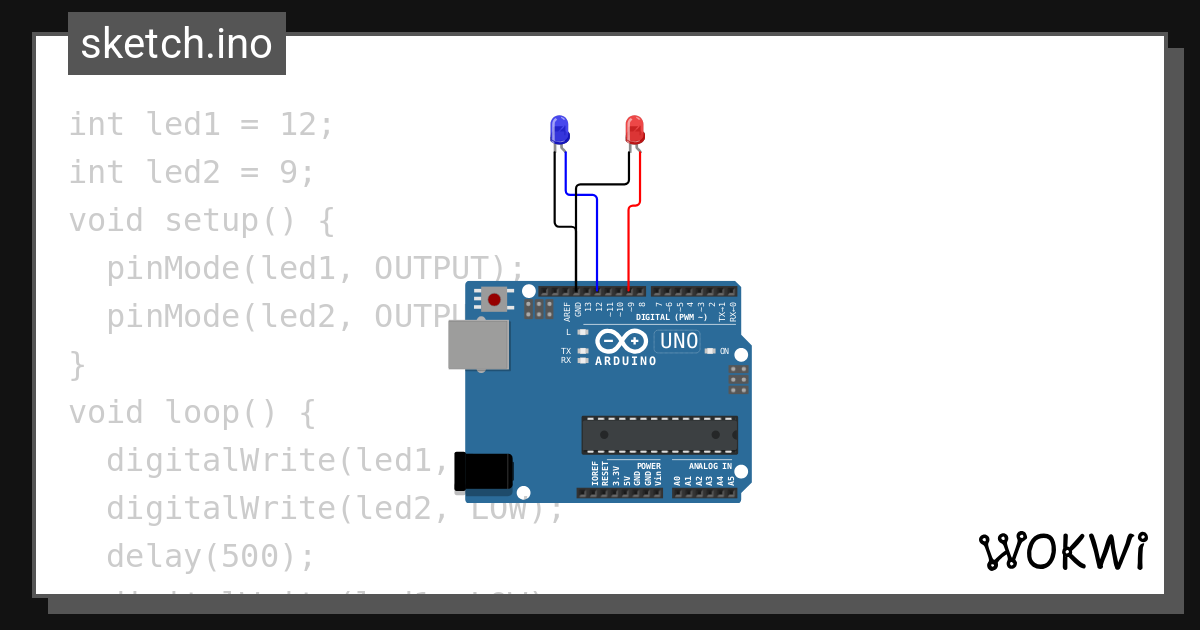 Led1 Wokwi Esp32 Stm32 Arduino Simulator