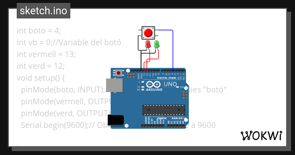 Dos Leds Con Boton Wokwi Esp32 Stm32 Arduino Simulator 