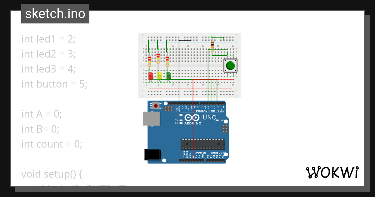 Push Button Wokwi Esp32 Stm32 Arduino Simulator