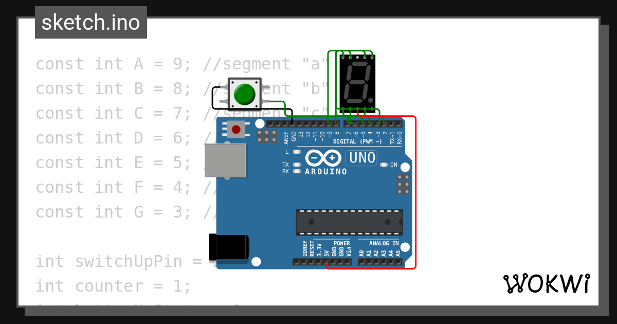 Job4 7segment Wokwi Esp32 Stm32 Arduino Simulator