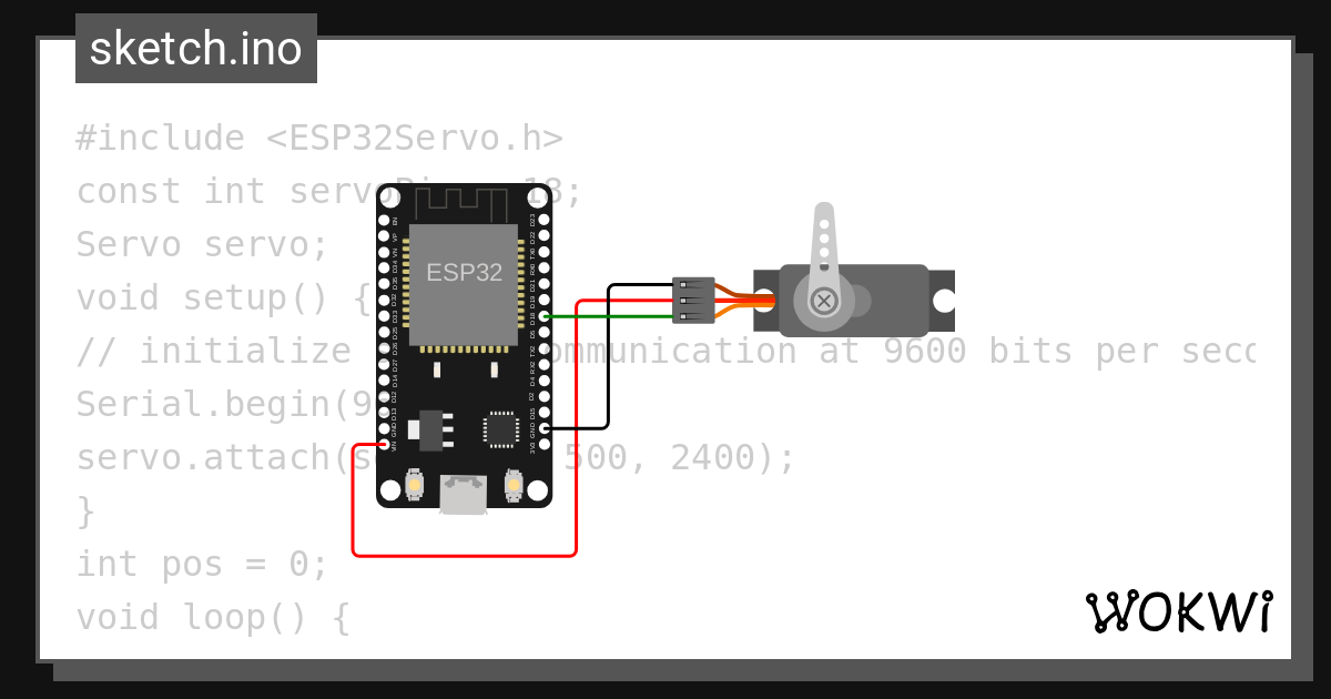Servo Motor T8 Wokwi Esp32 Stm32 Arduino Simulator 8062