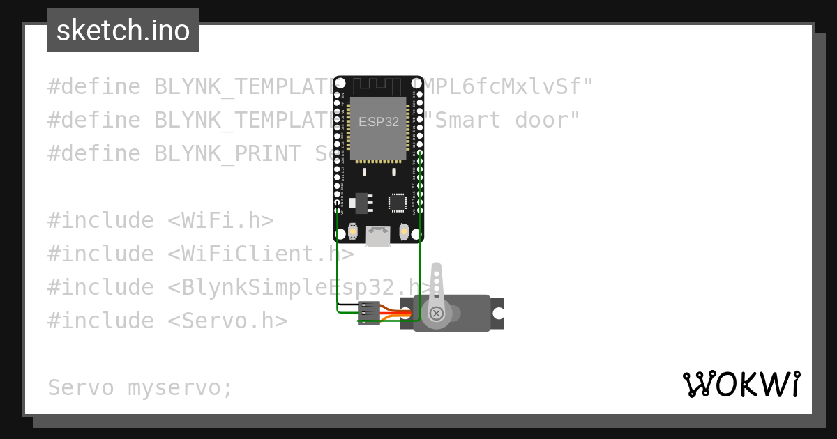 Smart Door Wokwi Esp32 Stm32 Arduino Simulator