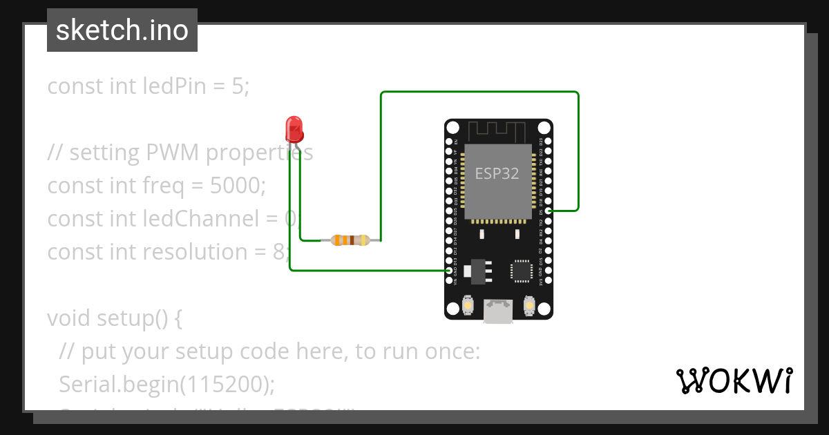 PENGENALAN DAN DASAR PEMROGRAMANMCU ESP32 (ANALOG OUTPUT) RIZKI UTAMI - Wokwi ESP32, STM32 ...