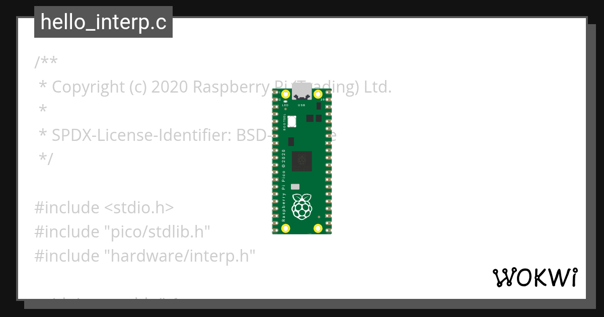 Pi Pico Interpolator (SDK) Copy - Wokwi ESP32, STM32, Arduino Simulator