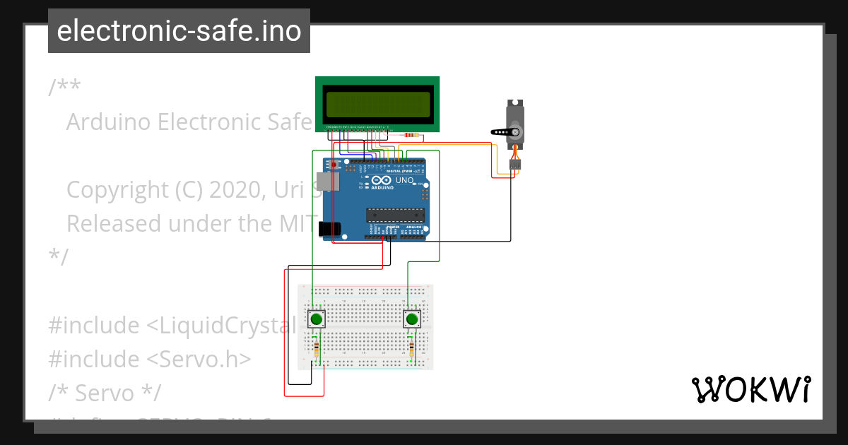 ServoLCD.ino Q1 - Wokwi ESP32, STM32, Arduino Simulator