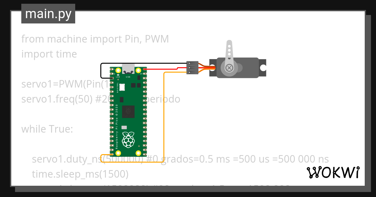 Control De Un Servomotor Wokwi Esp32 Stm32 Arduino Simulator 2787