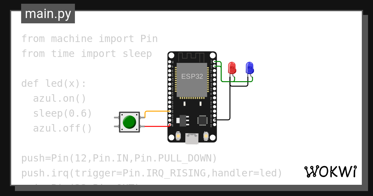 Interrupcion Leds Wokwi Esp32 Stm32 Arduino Simulator 3398