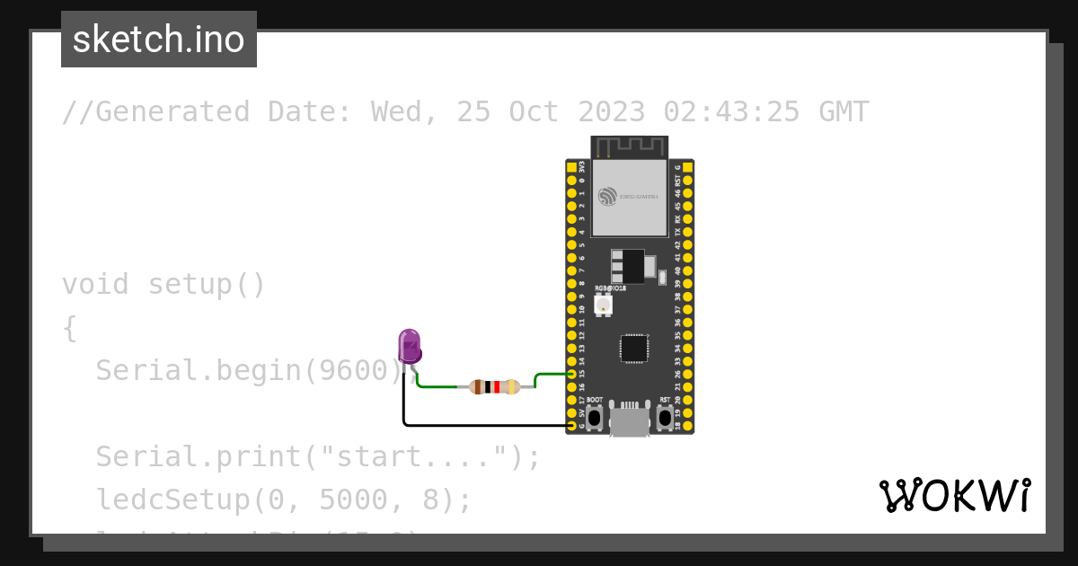 Led燈2 Wokwi Esp32 Stm32 Arduino Simulator 7745