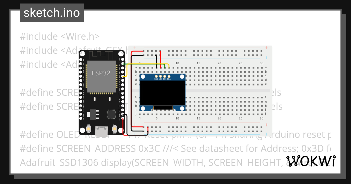 ESP32-OLED - Wokwi ESP32, STM32, Arduino Simulator