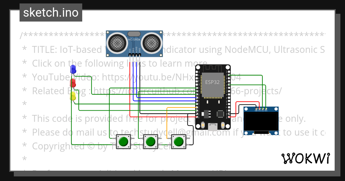 Smart Water Monitor - Wokwi ESP32, STM32, Arduino Simulator