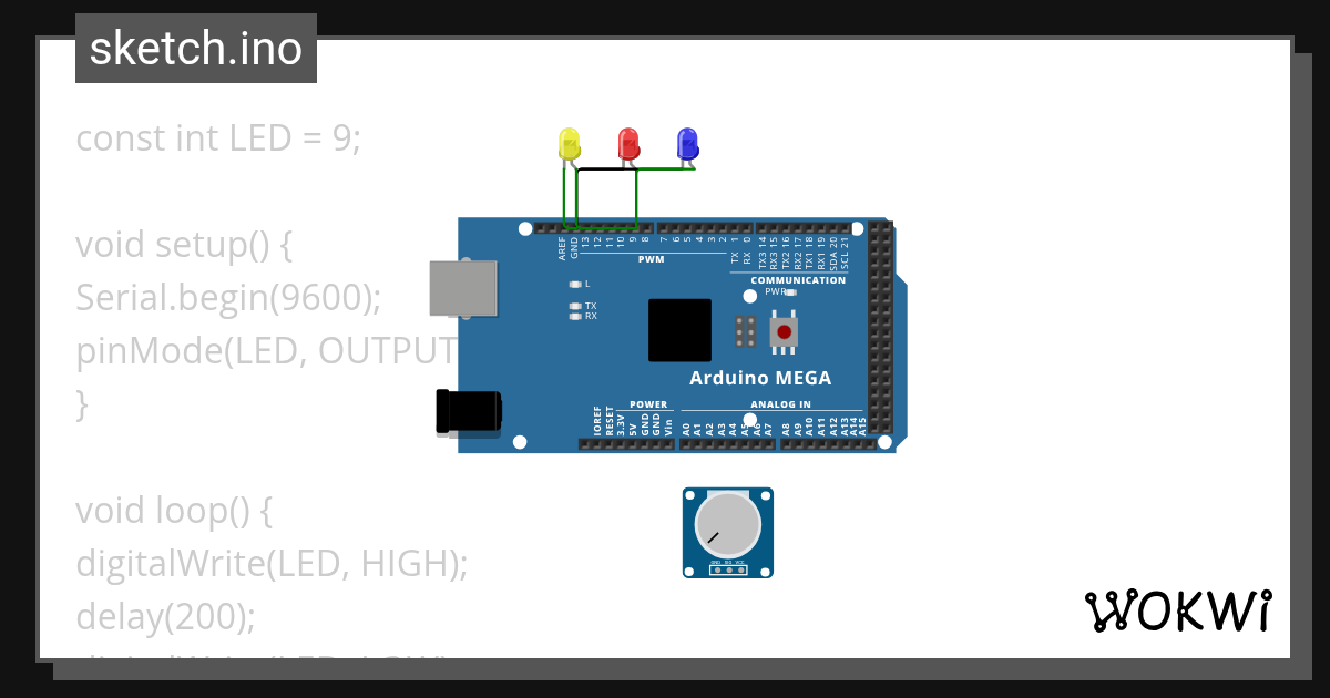 lampu arduino mega - Wokwi ESP32, STM32, Arduino Simulator
