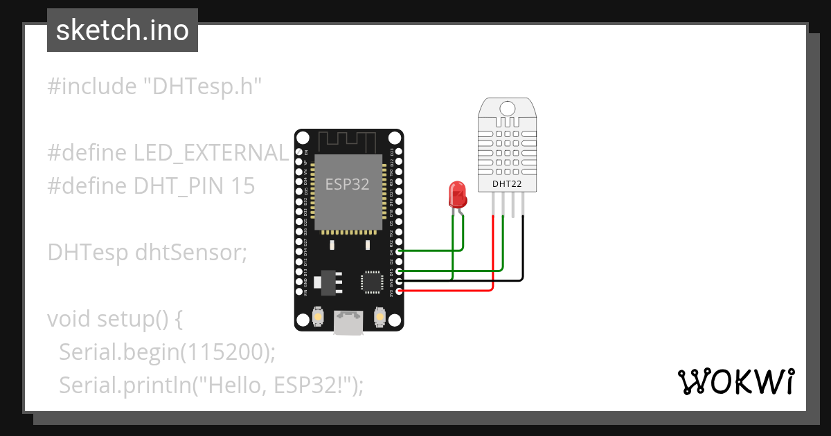 Cek Suhu Dan Kelembaban Wokwi Esp32 Stm32 Arduino Simulator 2345