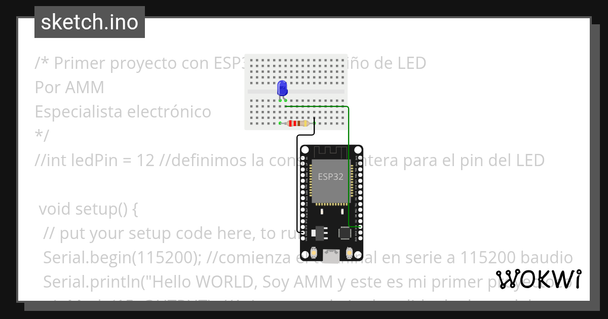 AMM- ESP 32 - 1 - - Wokwi ESP32, STM32, Arduino Simulator