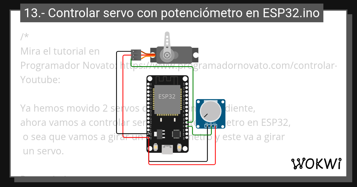 13.- Controlar servo con potenciómetro en ESP32.ino Copy - Wokwi ESP32, STM32, Arduino Simulator
