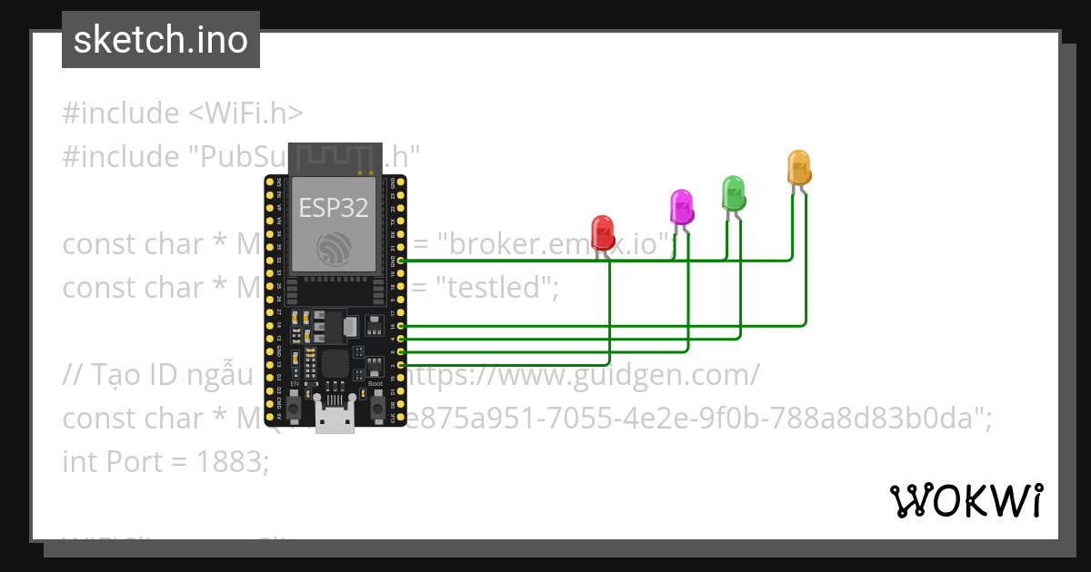 Week3-B1/a - Wokwi ESP32, STM32, Arduino Simulator