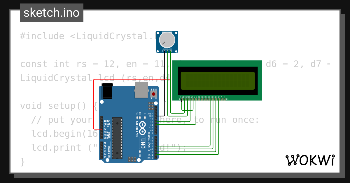 B: Working with LCD Display - Wokwi ESP32, STM32, Arduino Simulator B: Working with LCD Display - Wokwi ESP32, STM32, Arduino Simulator