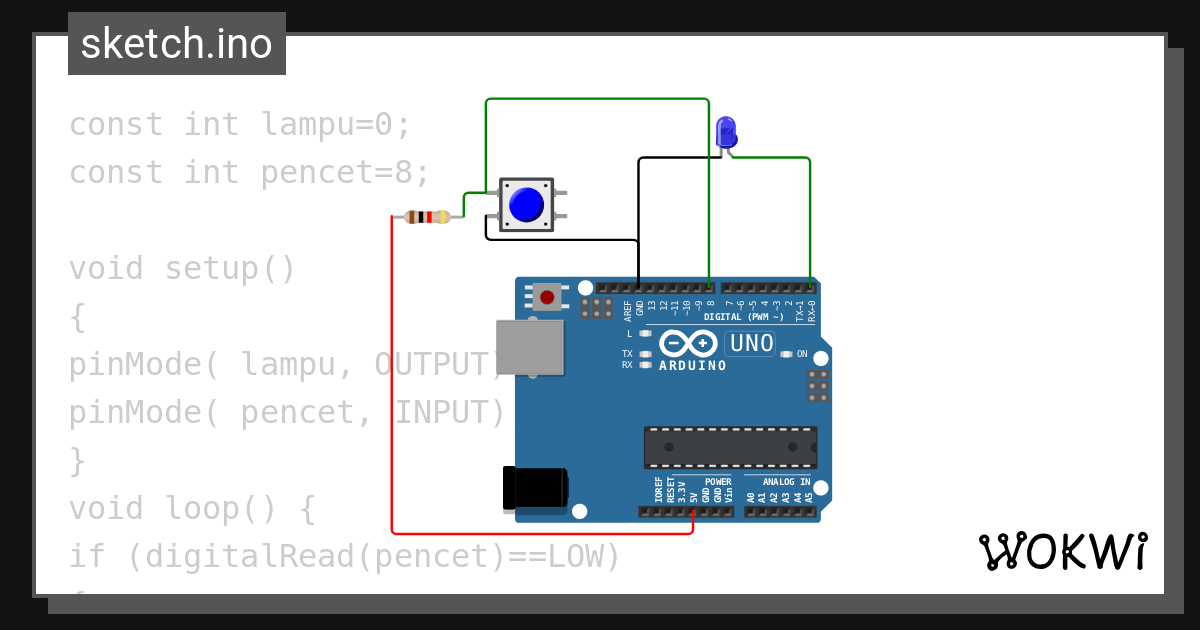 Tombol 1 Wokwi Esp32 Stm32 Arduino Simulator 