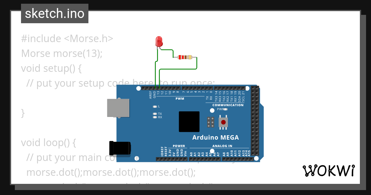 Morse Wokwi Esp32 Stm32 Arduino Simulator