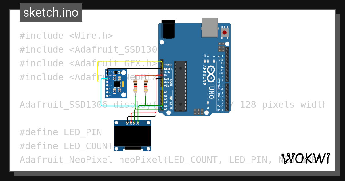Arduino Dan Gyroscope Oled Yudha Wokwi Esp32 Stm32 Arduino Simulator