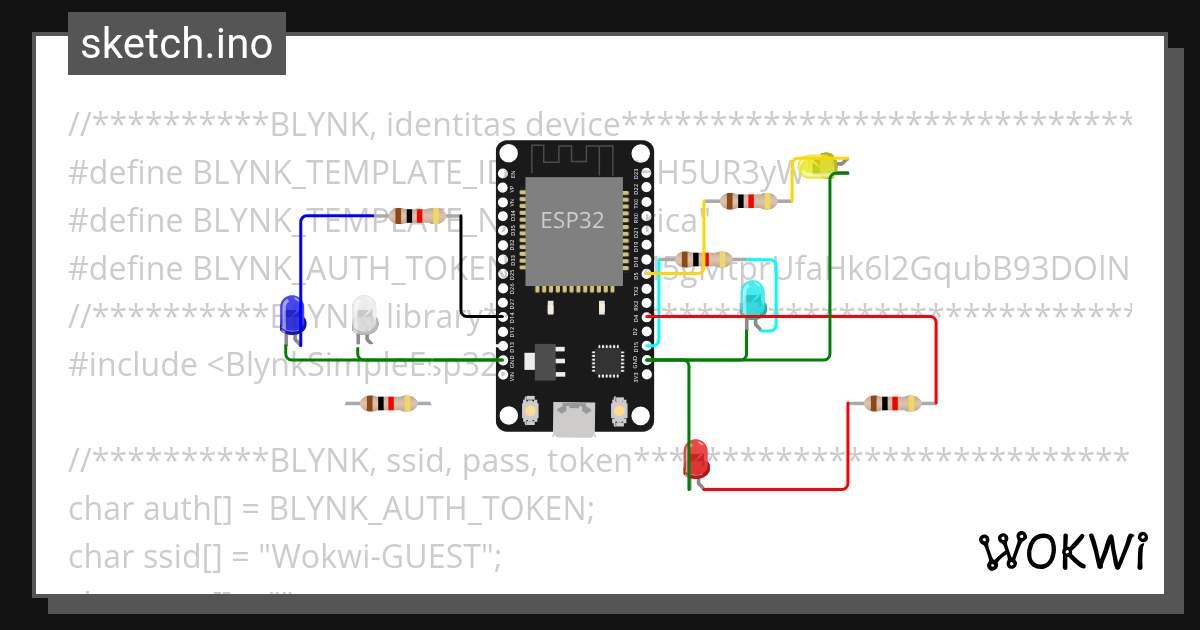 Blynk Control Led 2 Seprica Wokwi Esp32 Stm32 Arduino Simulator 3505