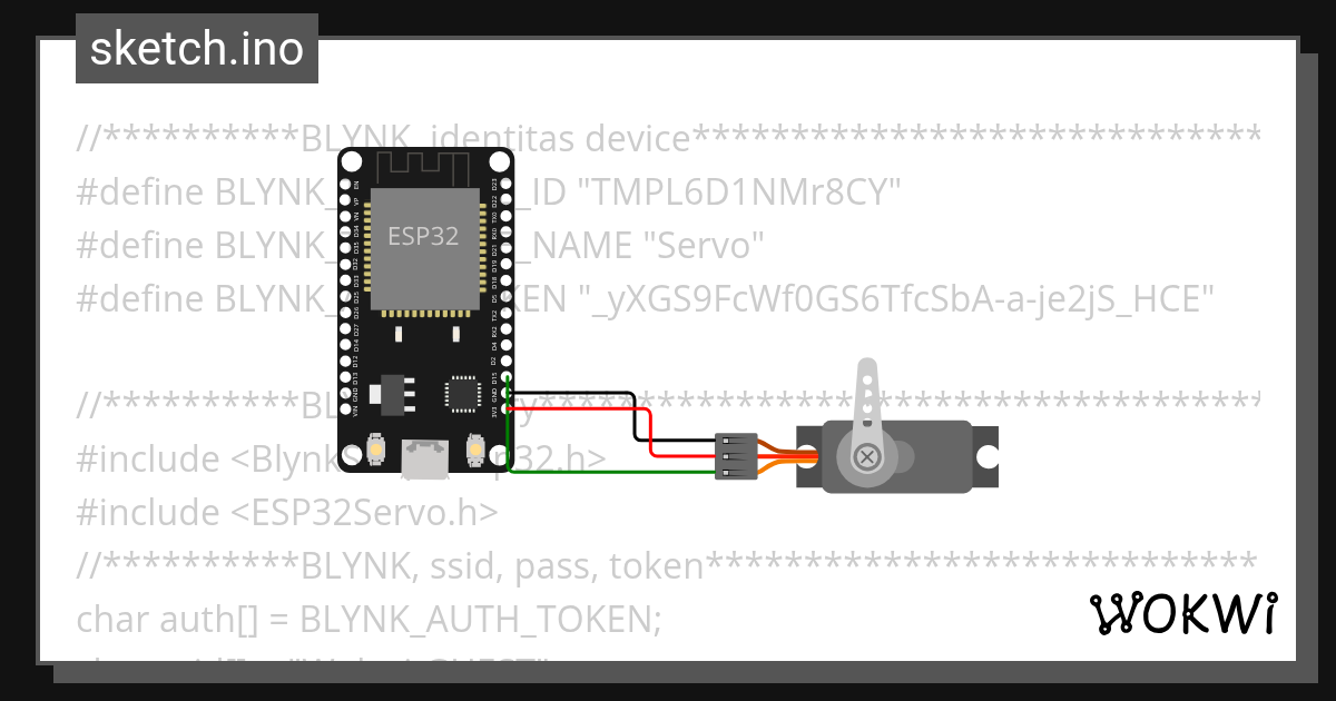 blynk control Servo ferdi kontol - Wokwi ESP32, STM32, Arduino Simulator