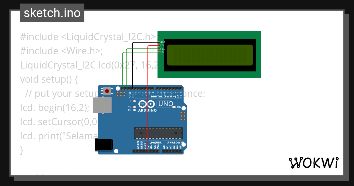 Lcd - Wokwi ESP32, STM32, Arduino Simulator