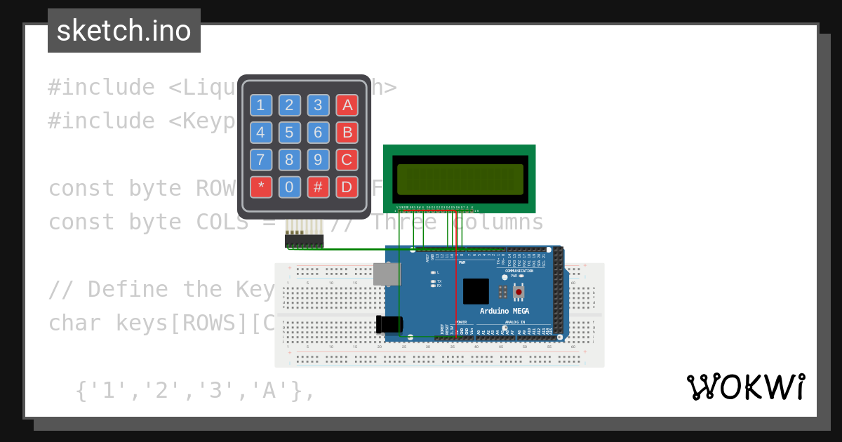 Keypad Wokwi Esp32 Stm32 Arduino Simulator 1900