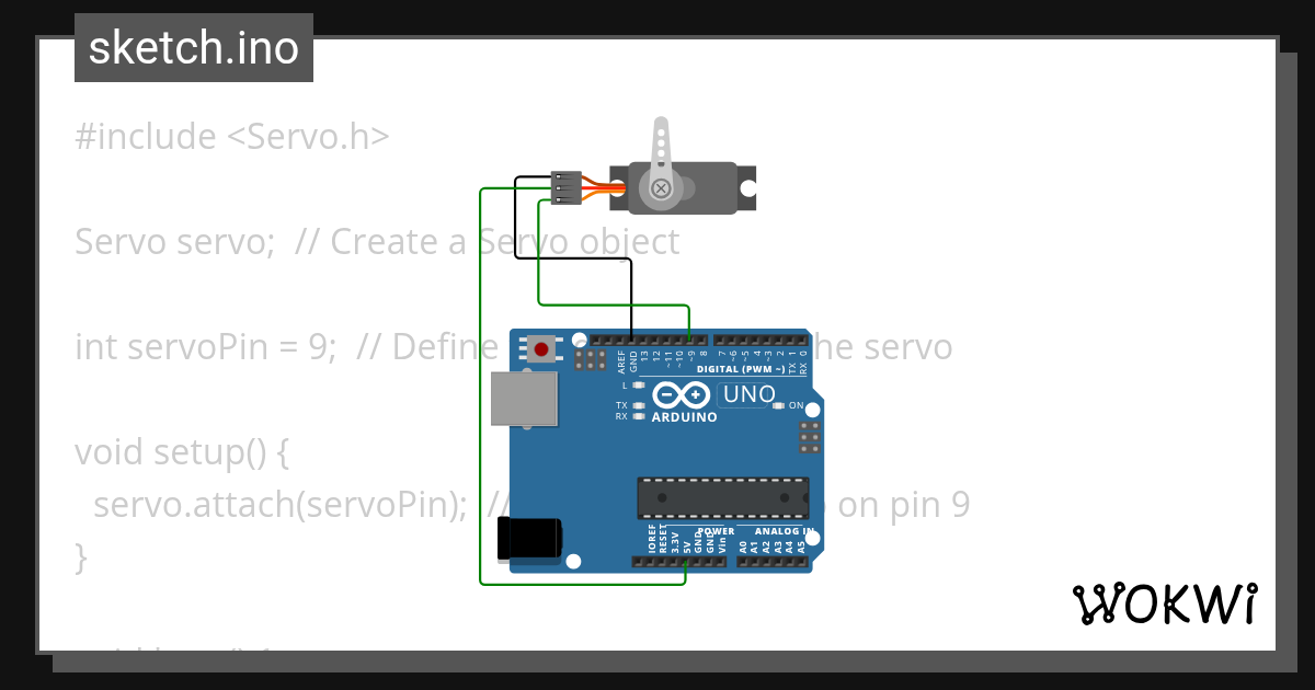 servo motor - Wokwi ESP32, STM32, Arduino Simulator