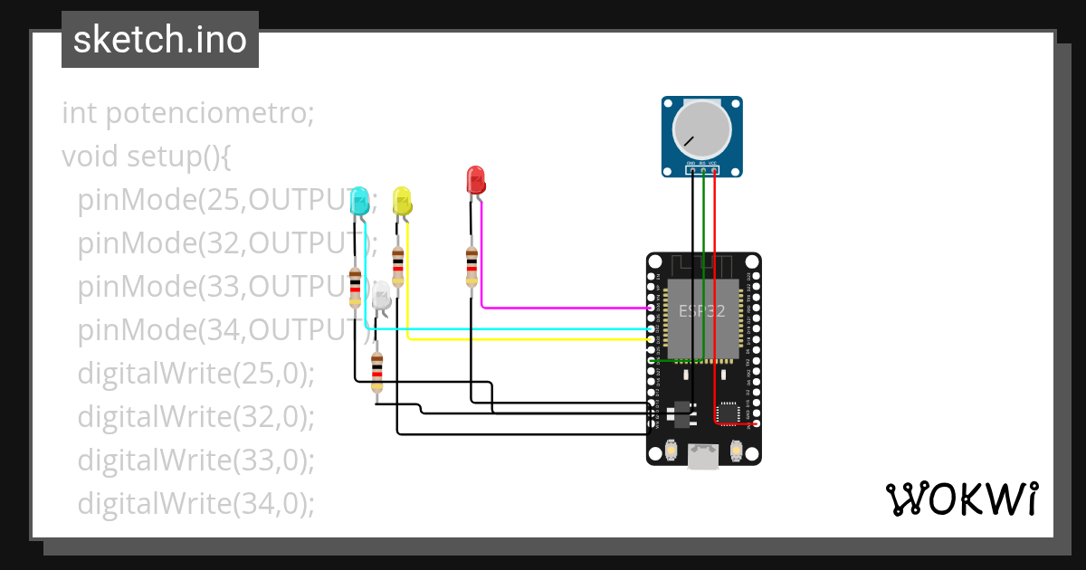 Ejercicio 3 - Wokwi ESP32, STM32, Arduino Simulator