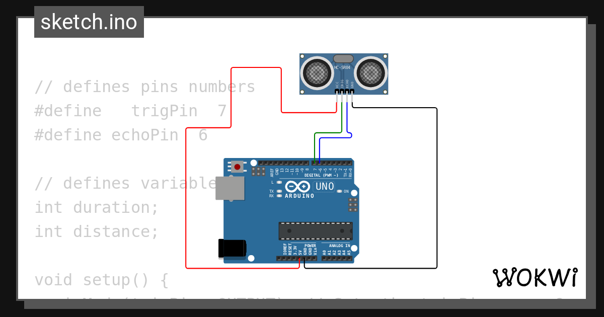 Ultasonic Wokwi Esp32 Stm32 Arduino Simulator