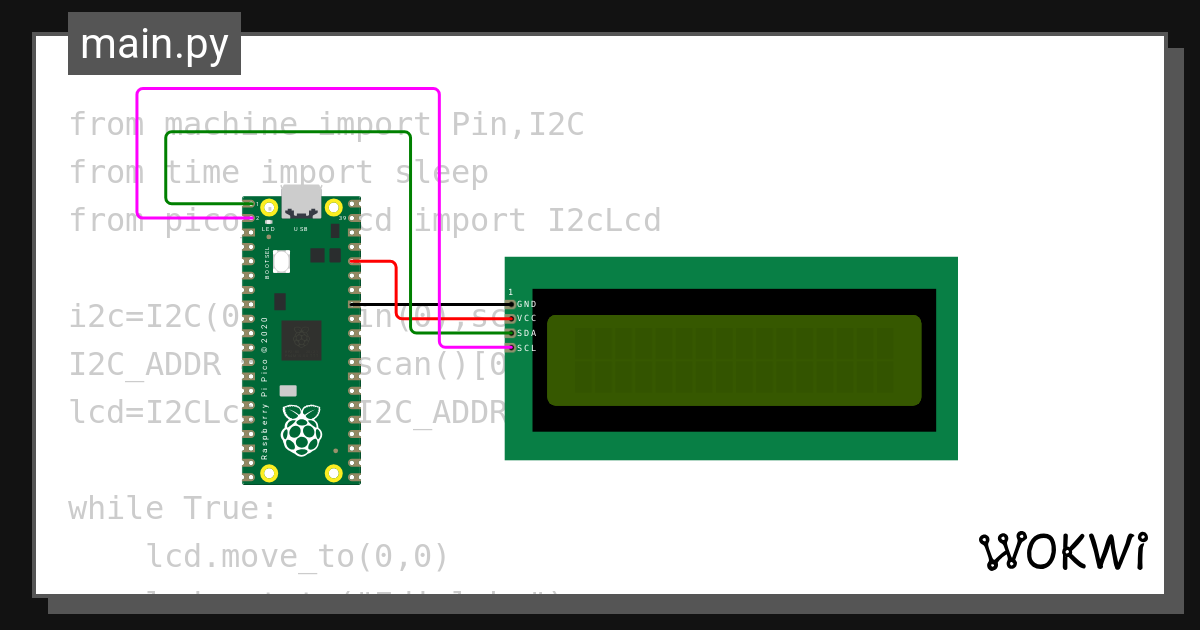 I2clcd Wokwi Esp32 Stm32 Arduino Simulator