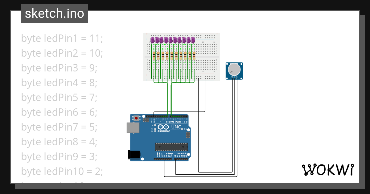 poti csavaró - Wokwi ESP32, STM32, Arduino Simulator