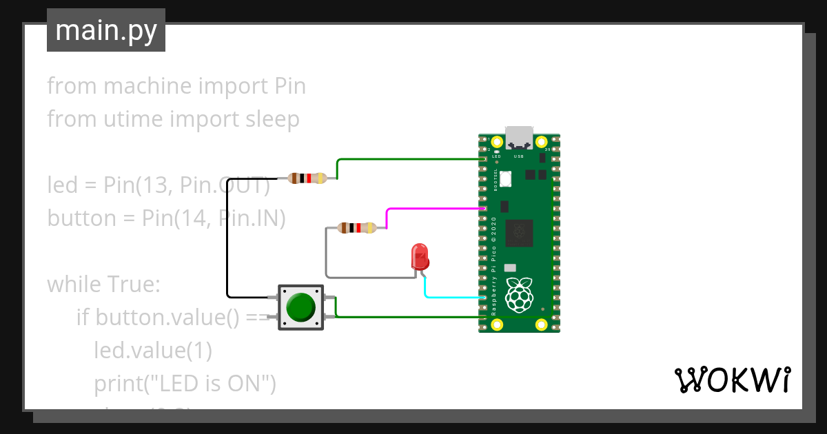 push down - Wokwi ESP32, STM32, Arduino Simulator