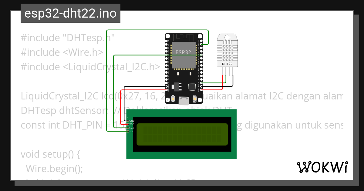 DHT22 - Wokwi ESP32, STM32, Arduino Simulator