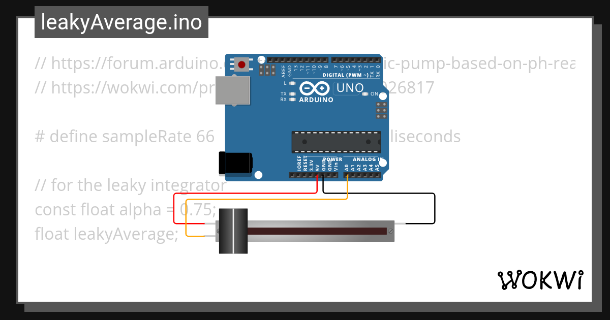 leakyIntegrator2023 - Wokwi ESP32, STM32, Arduino Simulator
