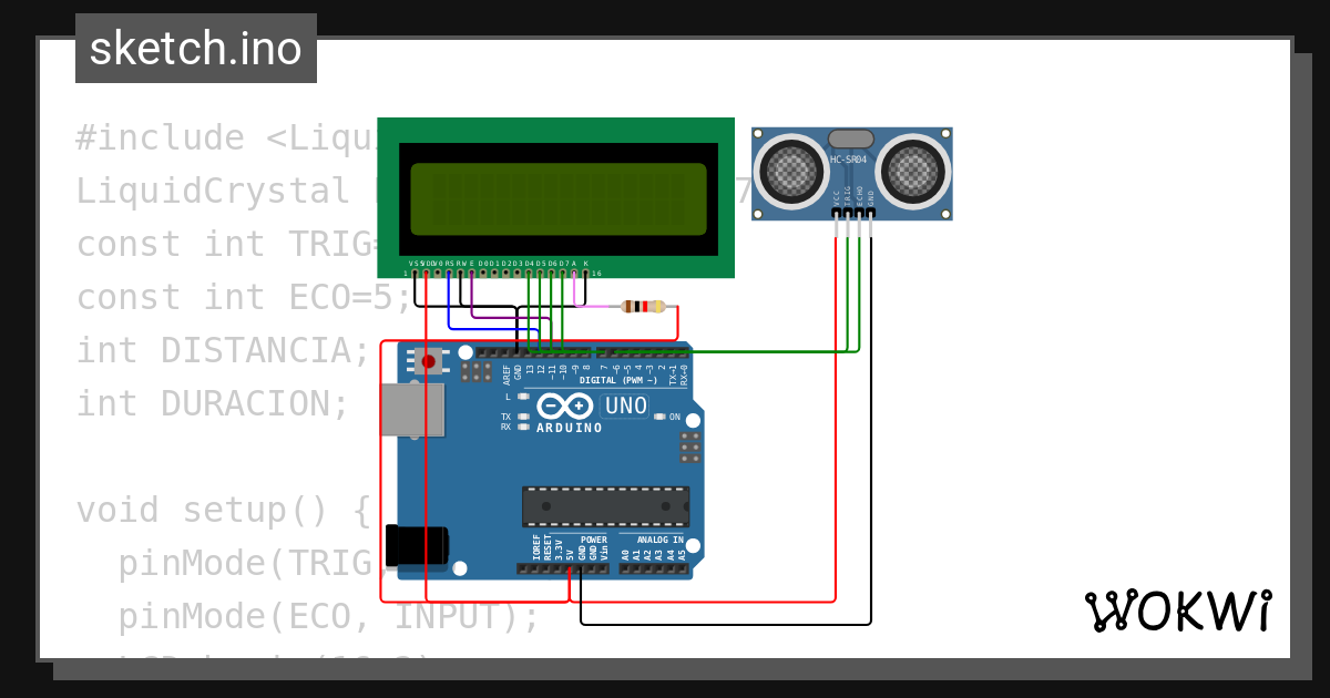 Censor Ultrasonico Wokwi Esp32 Stm32 Arduino Simulator