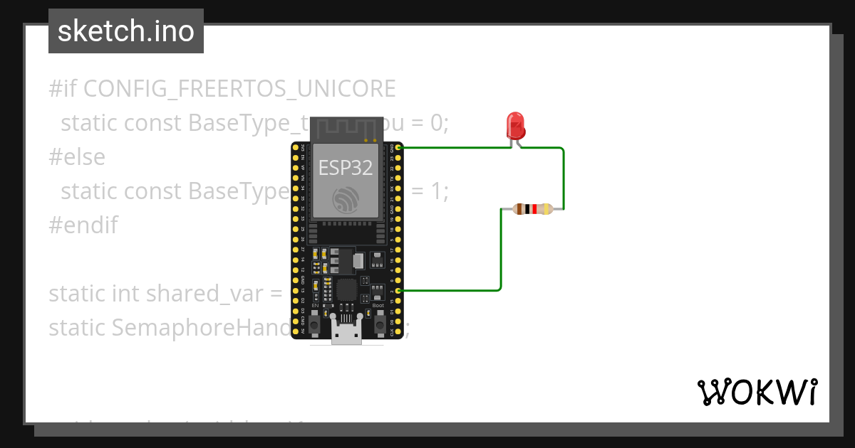 pratica 7 - Wokwi ESP32, STM32, Arduino Simulator