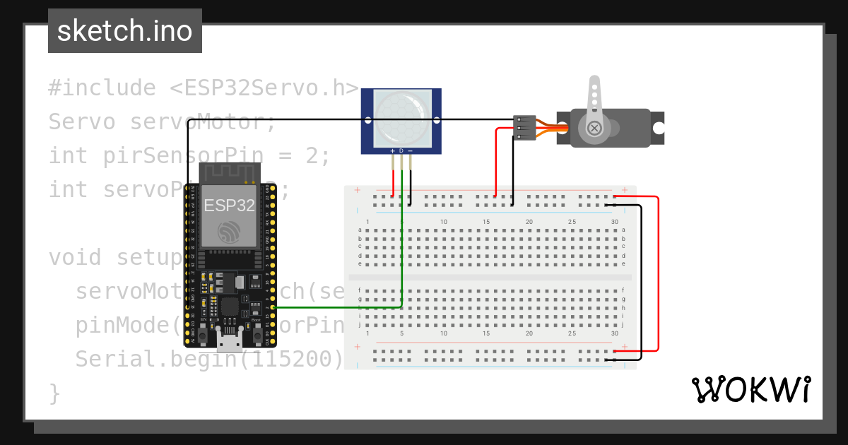Servomotor Y Pir Copy Wokwi Esp32 Stm32 Arduino Simulator 6674