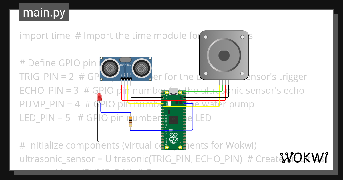 Smart water fountains project - Wokwi ESP32, STM32, Arduino Simulator
