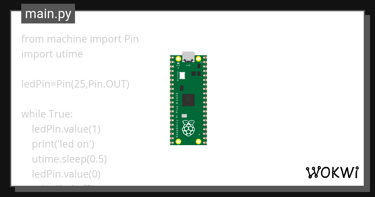 Internal_LED_ON - Wokwi ESP32, STM32, Arduino Simulator