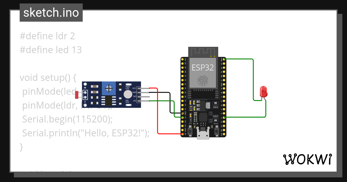 percobaan 2 - Wokwi ESP32, STM32, Arduino Simulator percobaan 2 - Wokwi ESP32, STM32, Arduino Simulator