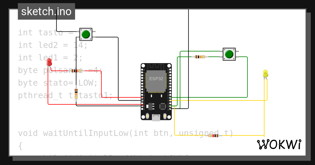 Doppio Bottone Doppi Led Tommaso Copy Wokwi Esp32 Stm32 Arduino Simulator