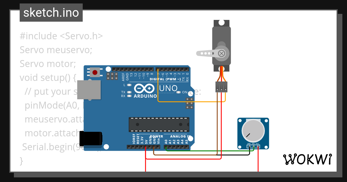 Servo-motor - Wokwi ESP32, STM32, Arduino Simulator