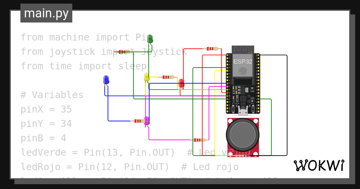 Joystic Wokwi Esp32 Stm32 Arduino Simulator